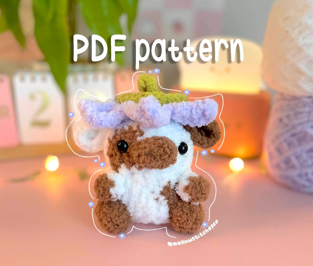 Flower Cow Crochet PDF Pattern Digital Crochet Pattern Mellowstitchesco ...