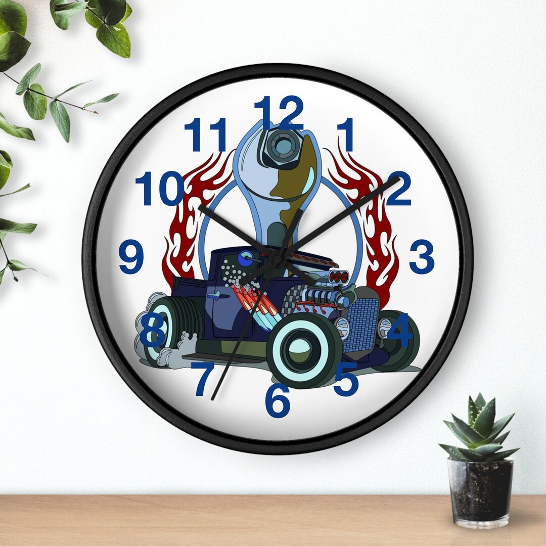 Wall Clock With Car Unique and Exclusive Designs to Decorate - Etsy