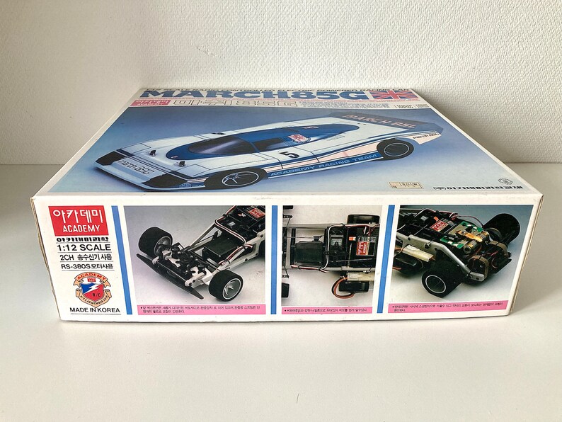 Vintage 1:12 Scale Model RC Race Car Kit Plastic March 85G Electric ...