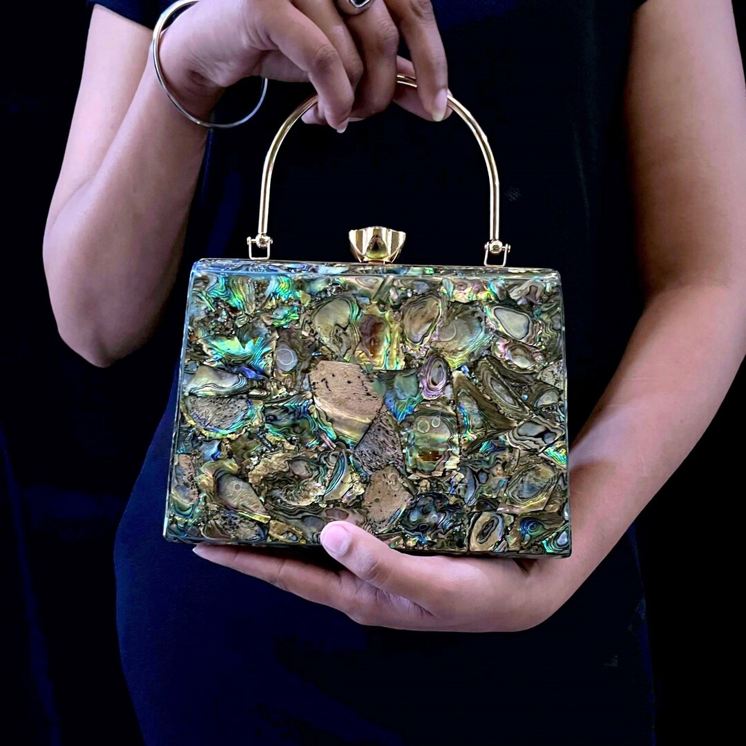 Handcrafted Abalone Shell Evening Clutch, Gift for Daughter, Bags for ...