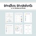 Weather Classroom Worksheets Editable Canva Weather Templates - Etsy