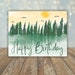 Watercolor Forest Birthday Card: Nature Scene Greeting (printable) - Etsy