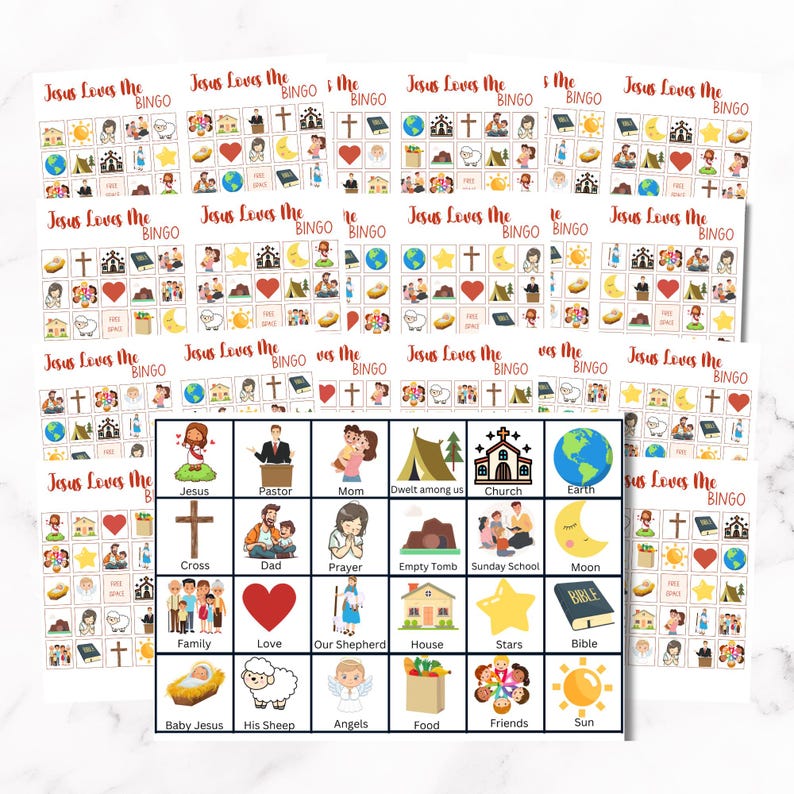 Jesus Loves Me Bingo: Printable Sunday School Game (digital Download ...