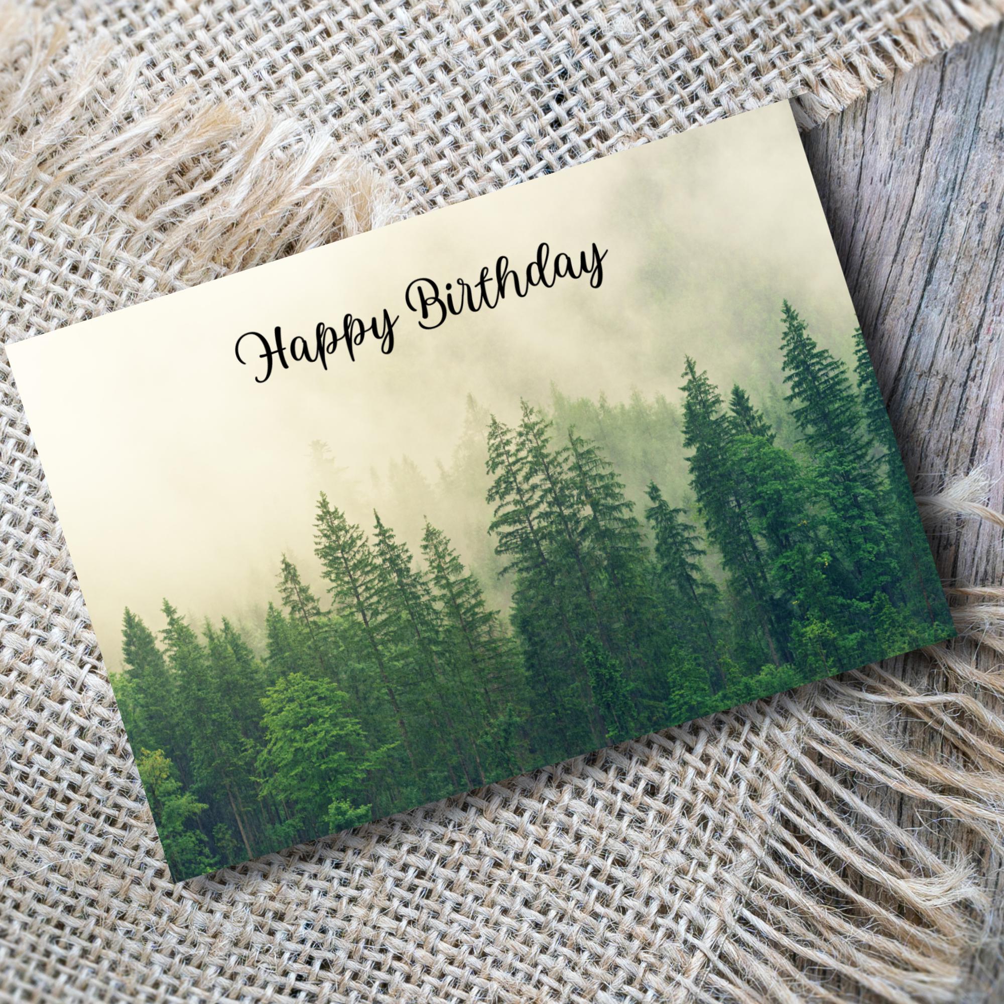 Enchanted Forest Birthday Card: Custom Message (printable) - Etsy