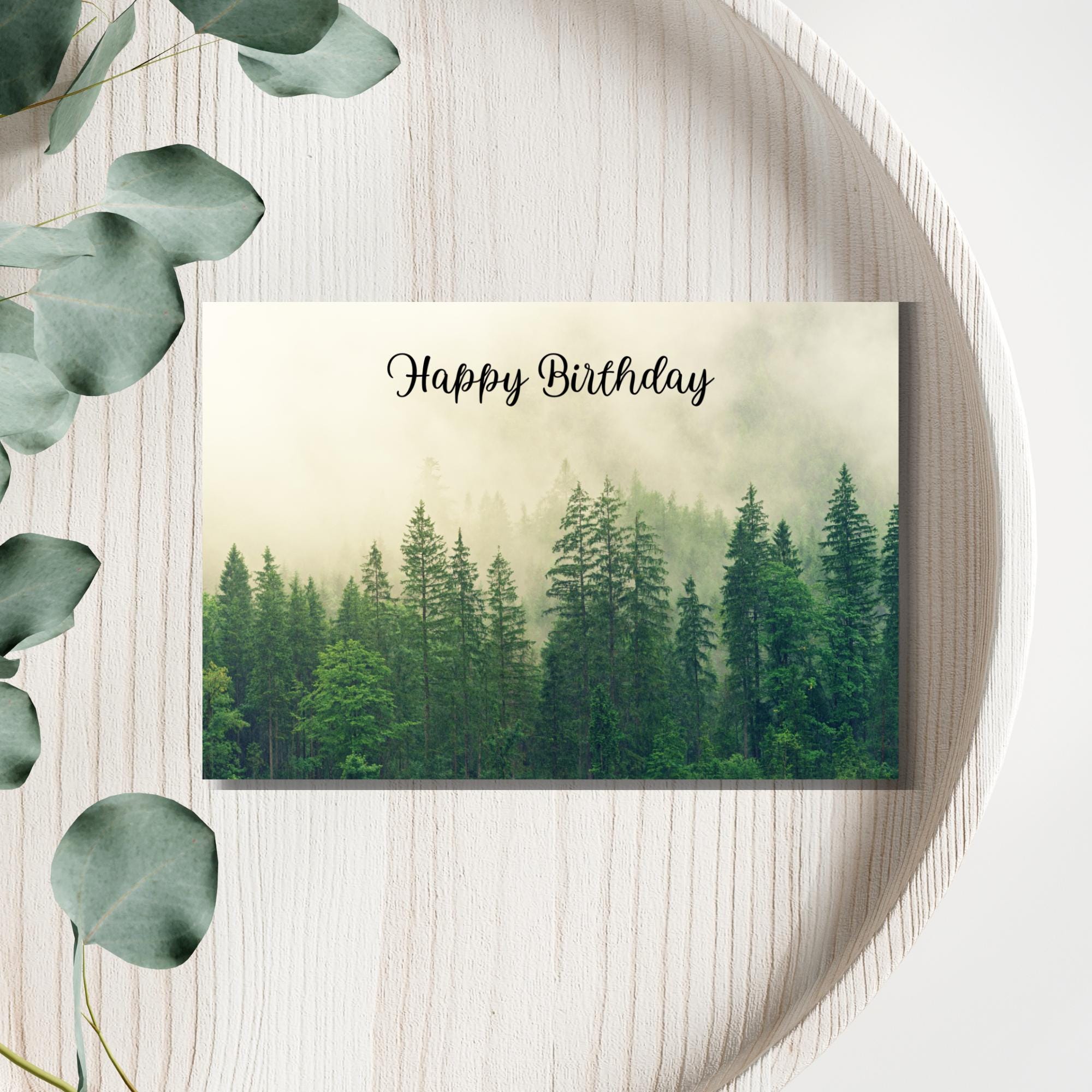 Enchanted Forest Birthday Card: Custom Message (printable) - Etsy