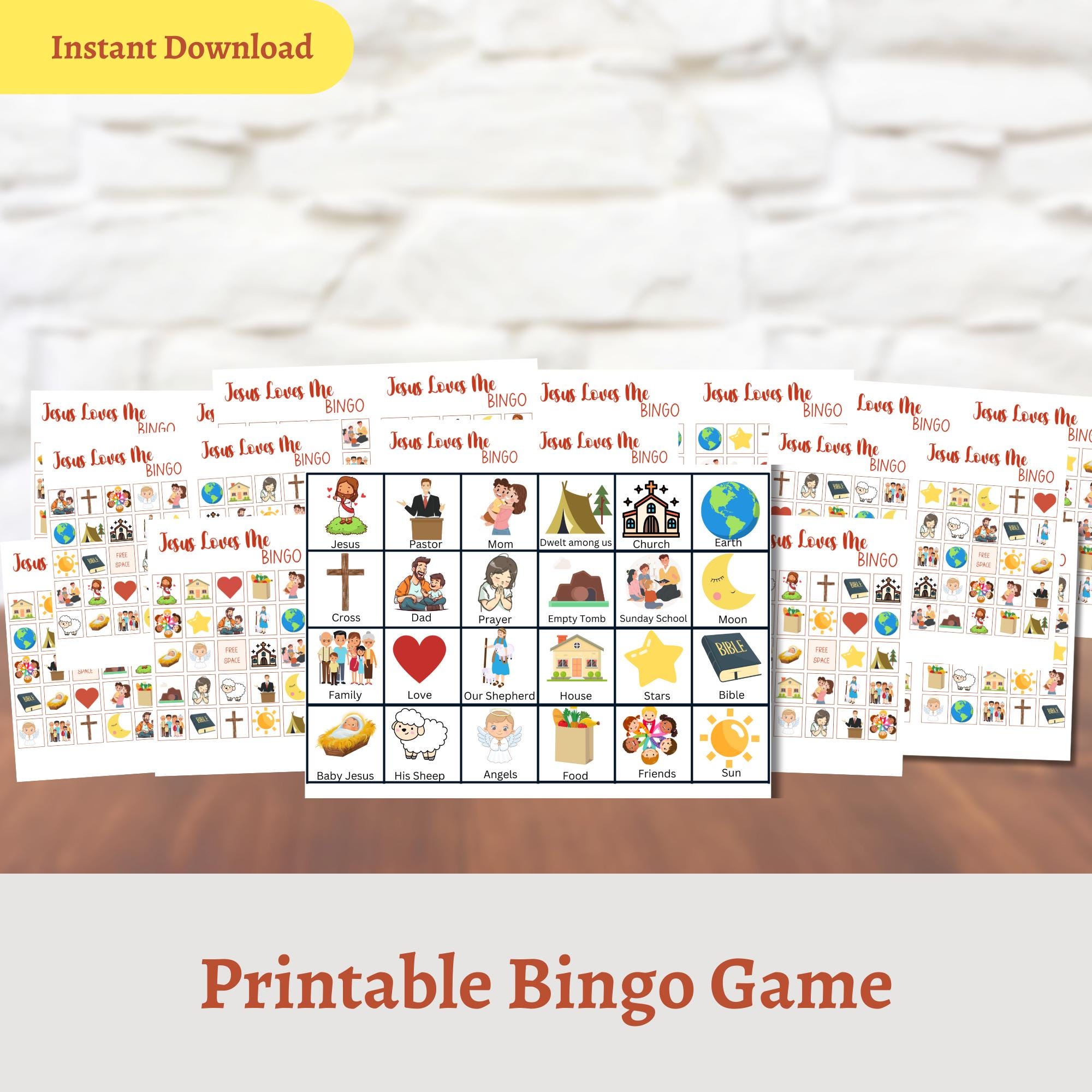 Jesus Loves Me Bingo: Printable Sunday School Game (digital Download ...