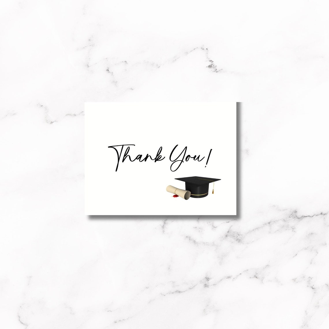 Graduation Thank You Card Printable - Instant Download DIY Template ...