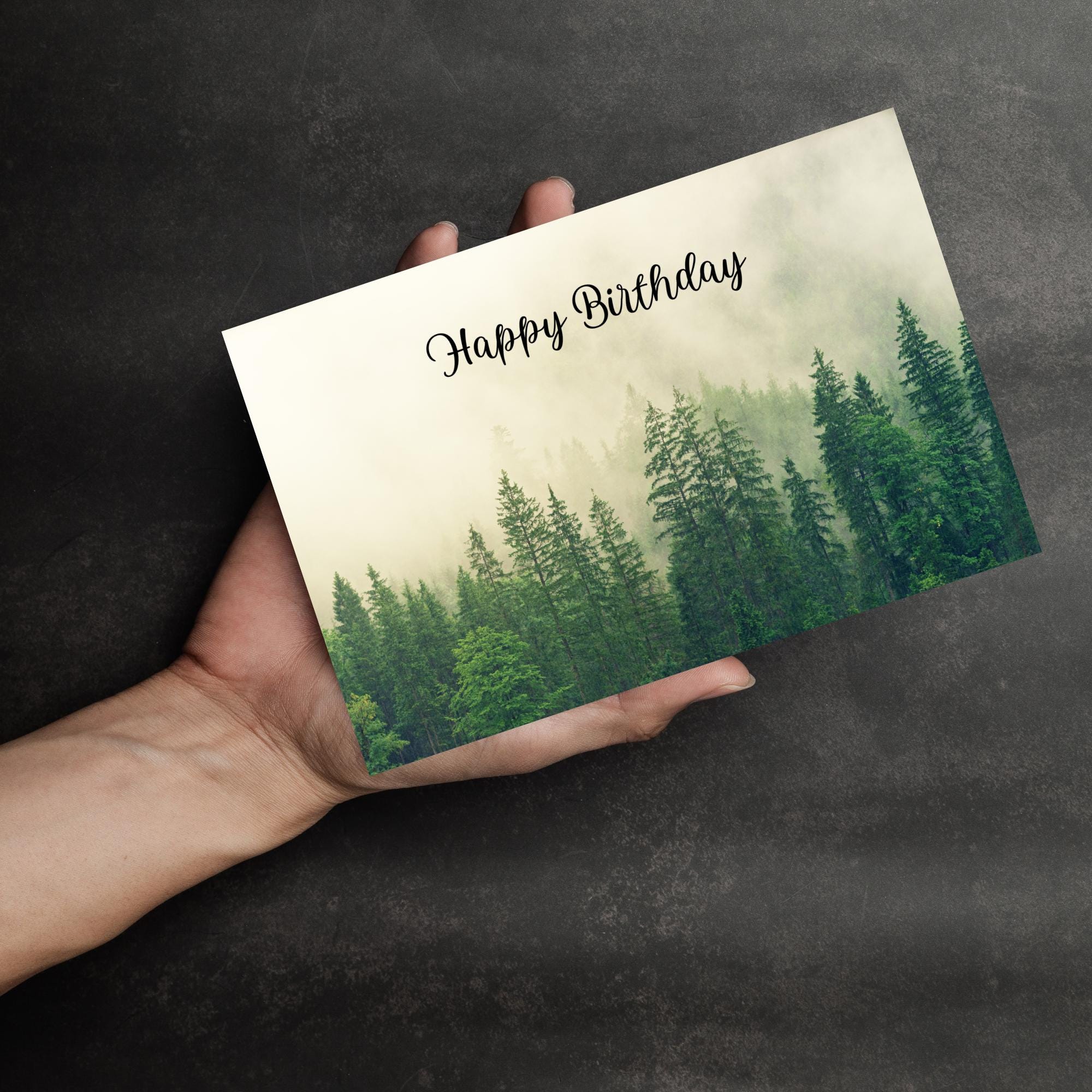Enchanted Forest Birthday Card: Custom Message (printable) - Etsy