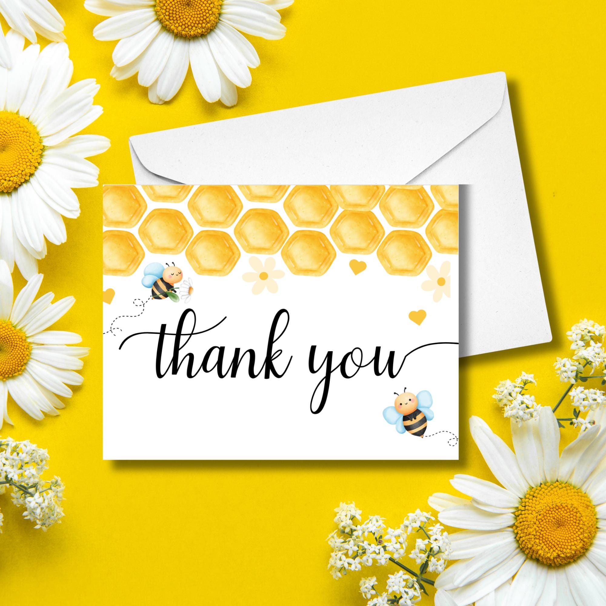 Sweet as Can Bee Thank You Card: Bee Themed Gratitude (printable) - Etsy