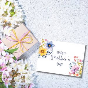 Spring Blossoms Mother's Day Card Template (DIY Printable) - Etsy