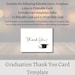 Graduation Thank You Card Printable - Instant Download DIY Template ...