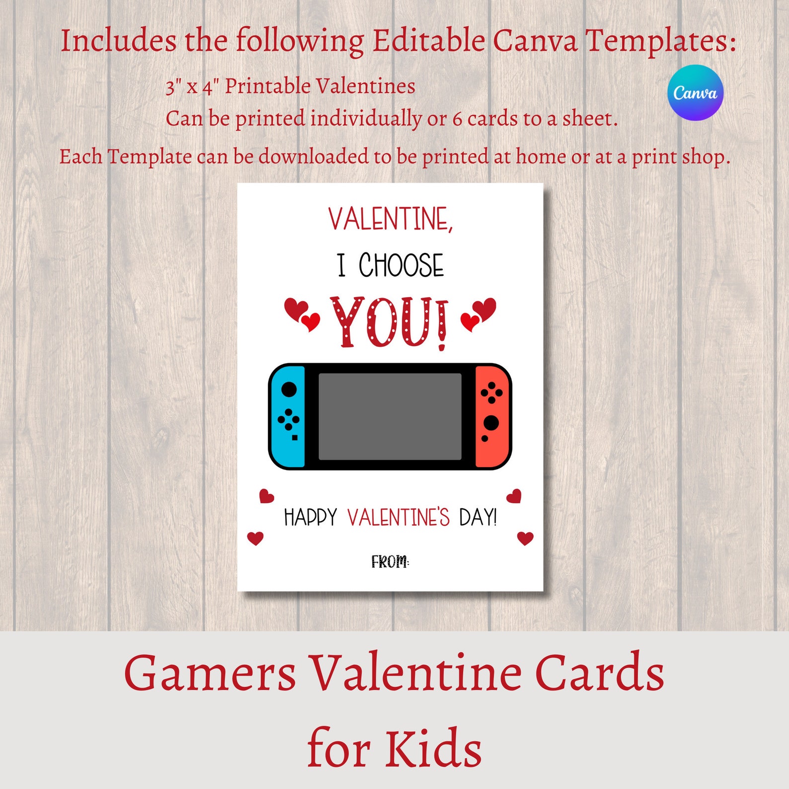 Video Game Valentine Cards: Set of 6 Printable Cards (digital Download ...