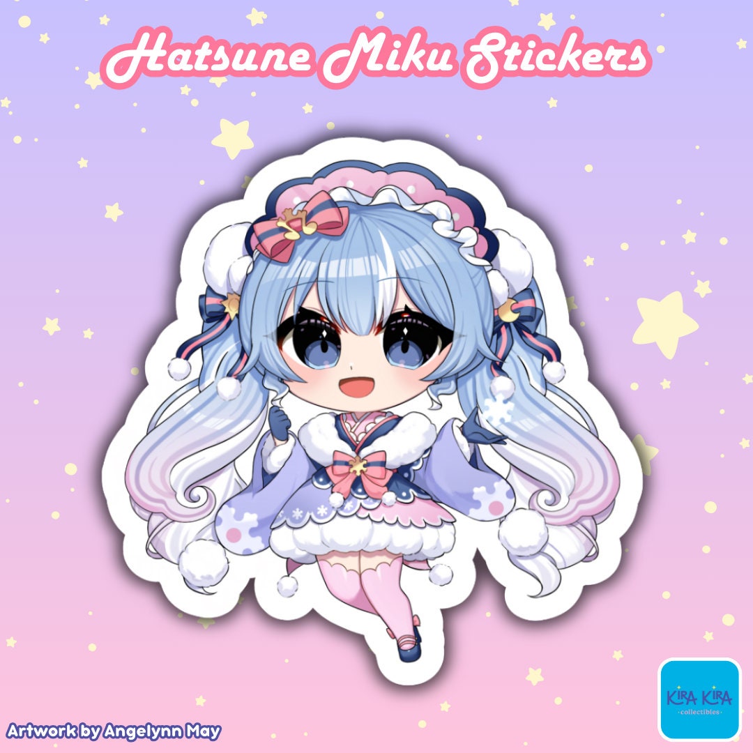 Chibi Hatsune Miku Vocaloid Stickers /sakura Miku / Snow Miku / Racing ...
