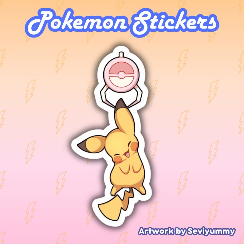 Poke Claw Machine Eevee Pika Kawaii Stickers Seviyummy - Etsy