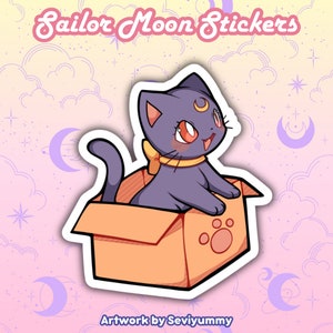 Sailor Magical Girl Luna Moon Cat Artemis Anime Neko Stickers - Etsy