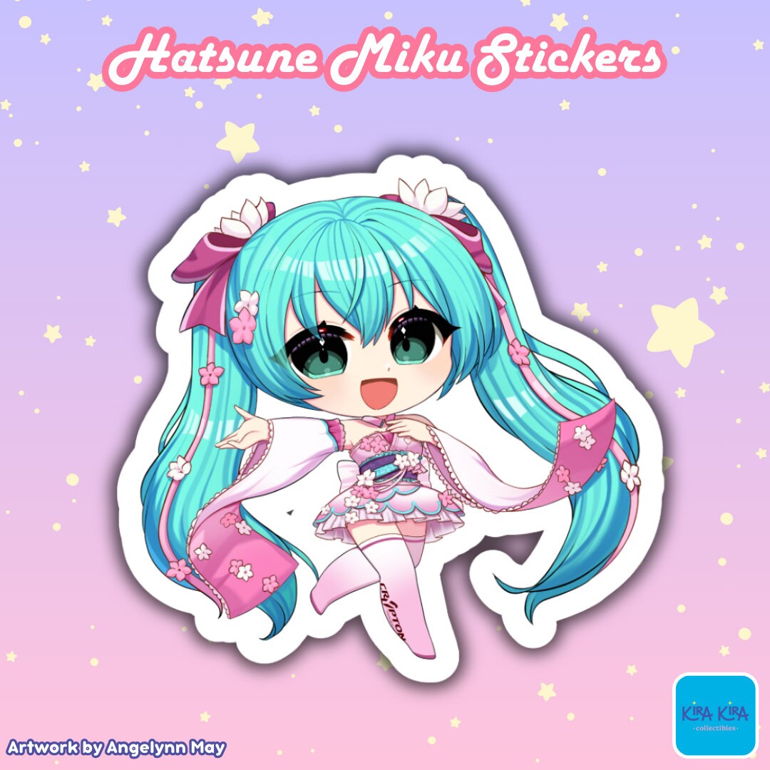 Chibi Hatsune Miku Vocaloid Stickers /sakura Miku / Snow Miku / Racing ...