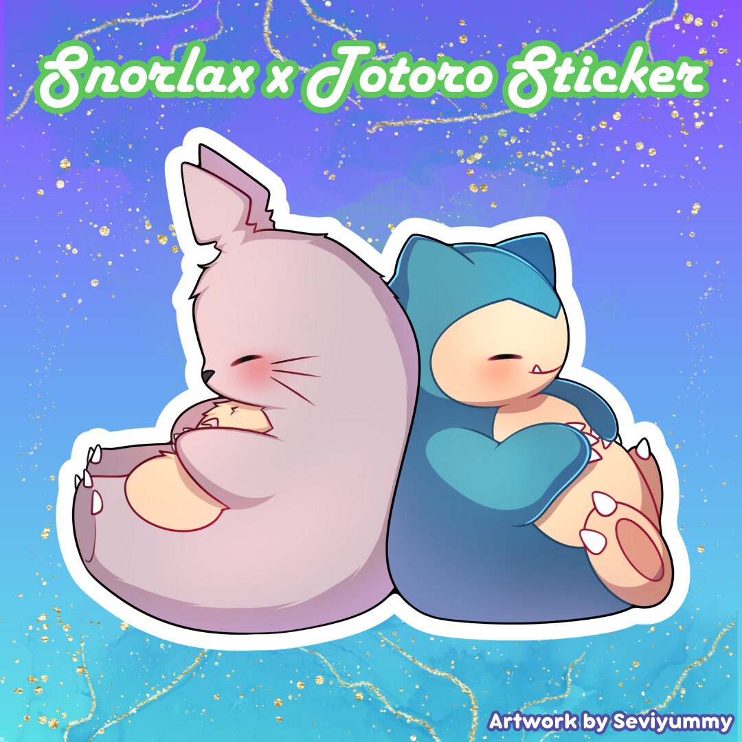 Totoro Snorlax Kawaii Ghibli Cute Anime Stickers Seviyummy - Etsy