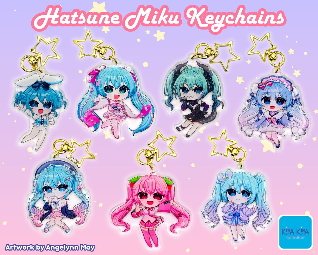 Chibi Hatsune Miku Vocaloid Keychain Charm /sakura Miku / Snow Miku ...