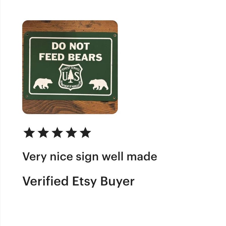 Do Not Feed Bears Metal Sign: Rustic Cabin Decor, Handmade in USA - Etsy