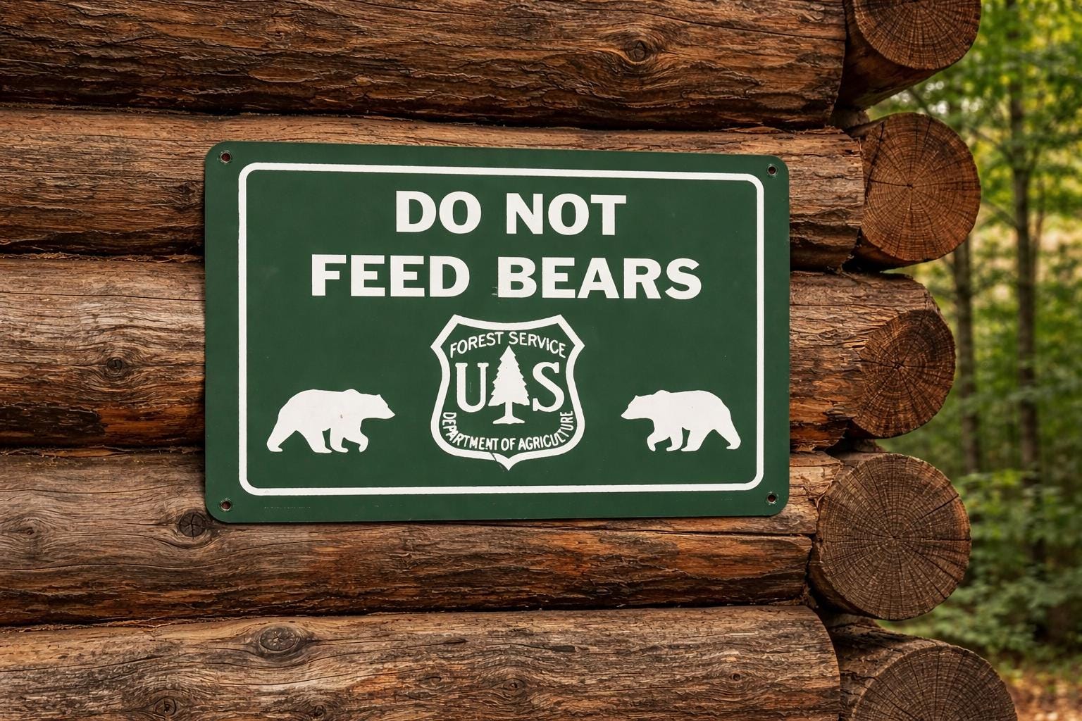 Do Not Feed Bears Metal Sign: Rustic Cabin Decor, Handmade in USA - Etsy
