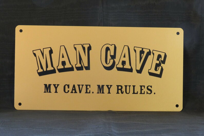 Man Cave My Cave My Rules Metal Sign for Indoor and Outdoor Use - Etsy