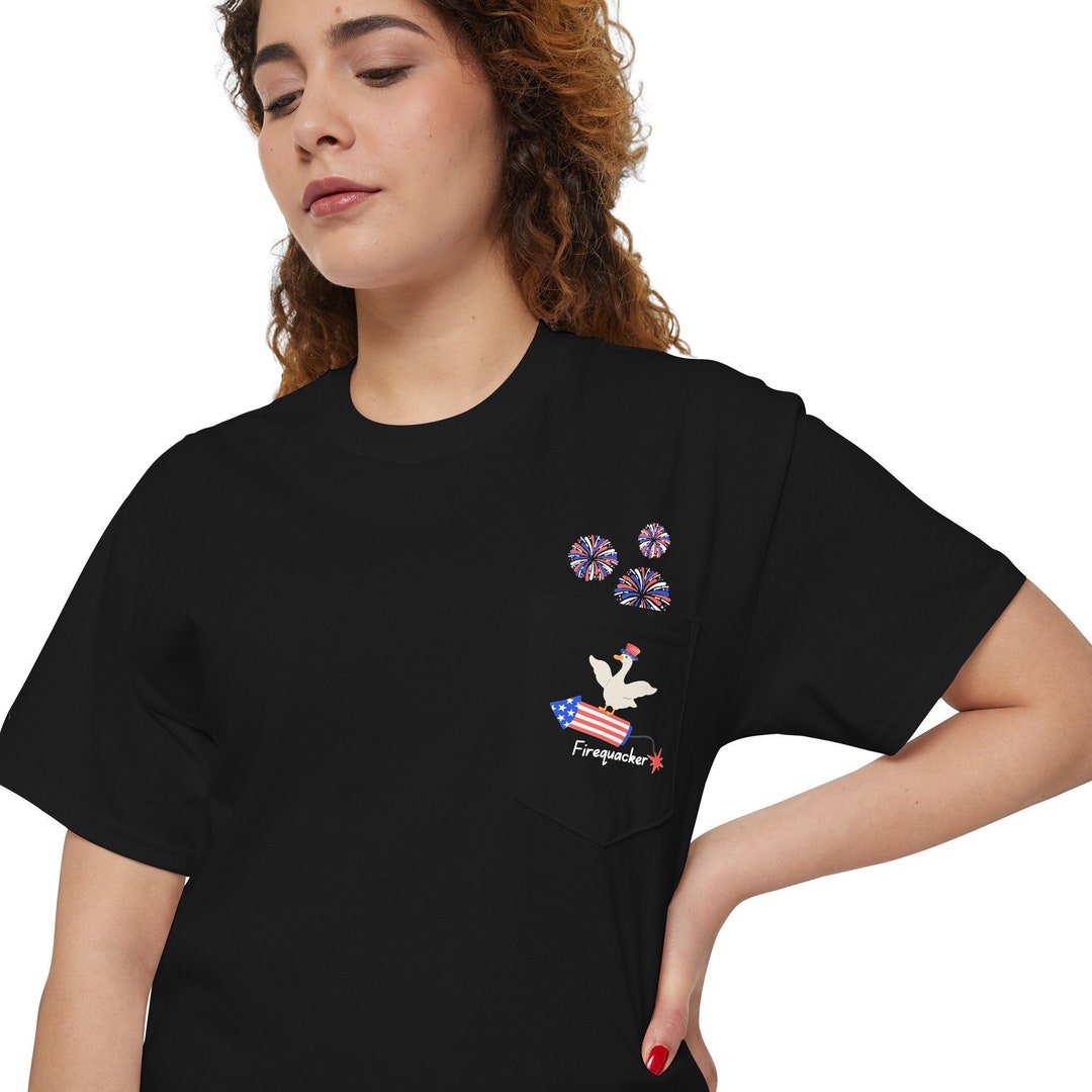 Unisex Firequacker Pocket Shirt, Funny Fourth of July Shirt ...