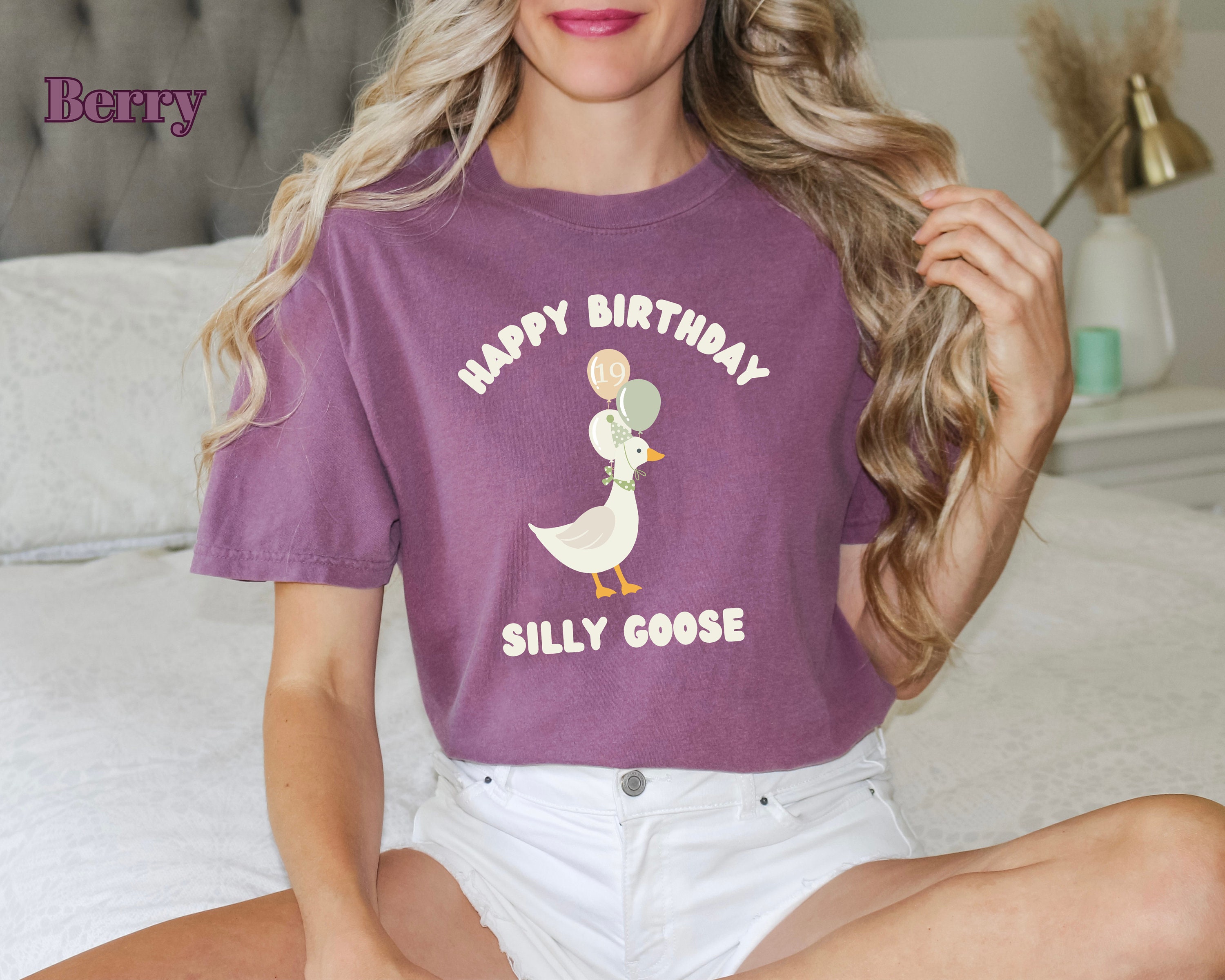 Custom Silly Goose Birthday Shirt, Comfort Colors Silly Goose Shirt ...