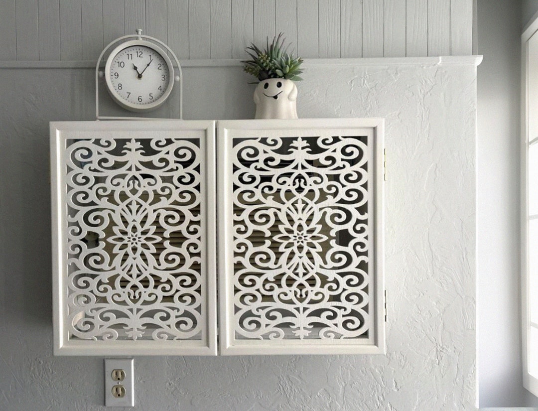 Rustic Wooden Box Cover for AC Units or Electrical Panels-functional ...