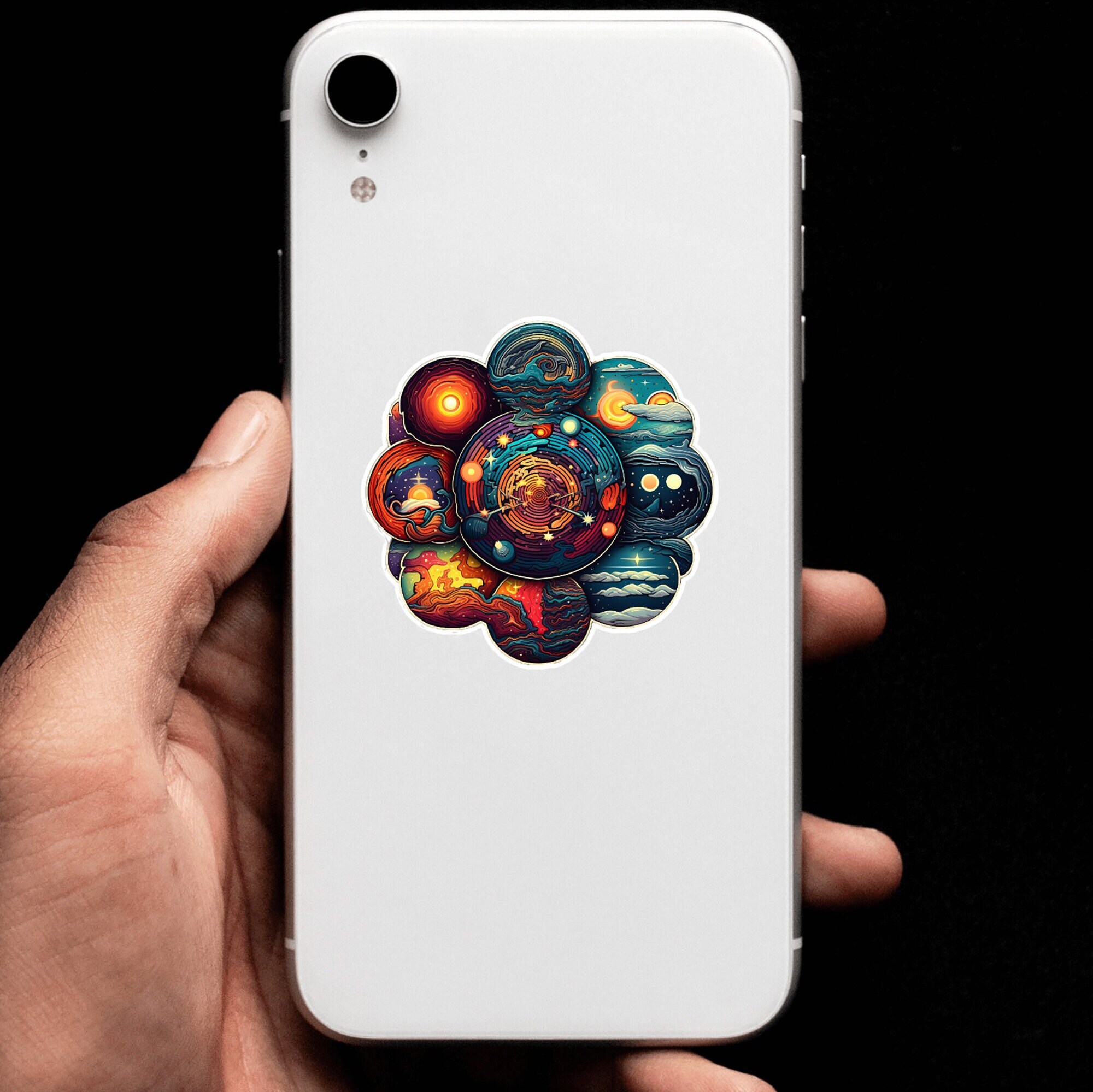 Psychedelic Vinyl Sticker for Laptop, Water Bottle, Notebook, Guitar ...