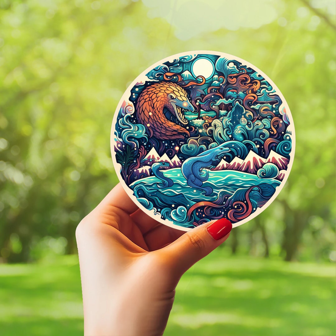 Psychedelic Trippy Sticker - Psychedelic Art, Laptop Decals, Waterproof ...