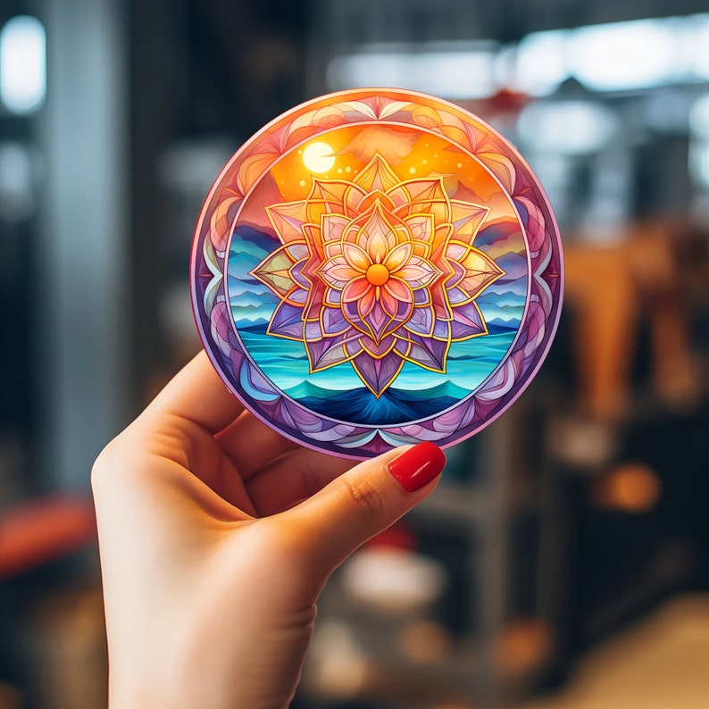Integration Trippy Scene Sticker - Psychedelic Landscapes, Unique ...