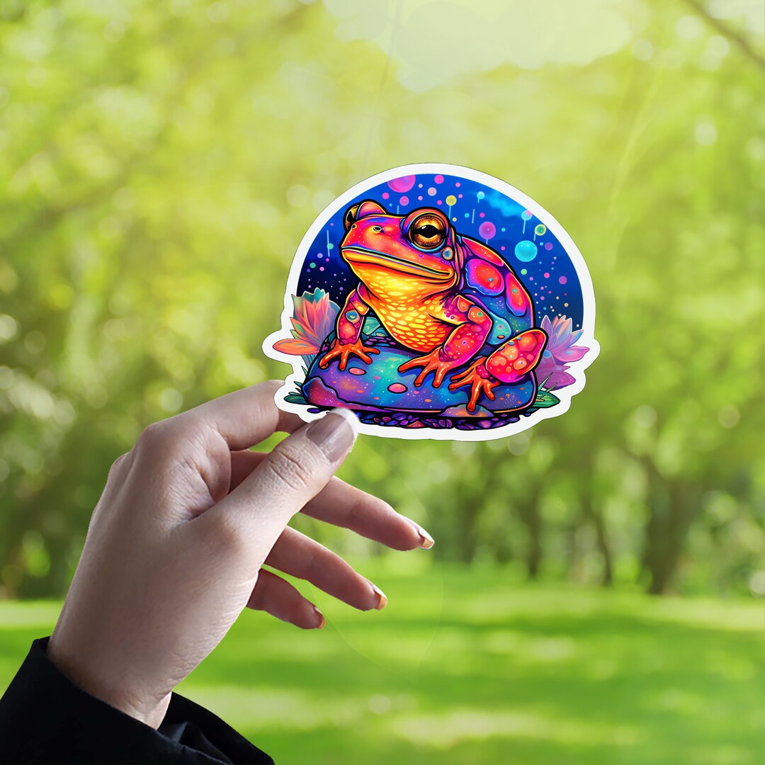 Psychedelic Toad Stickers, Waterproof Holographic Stickers, Cute Animal ...