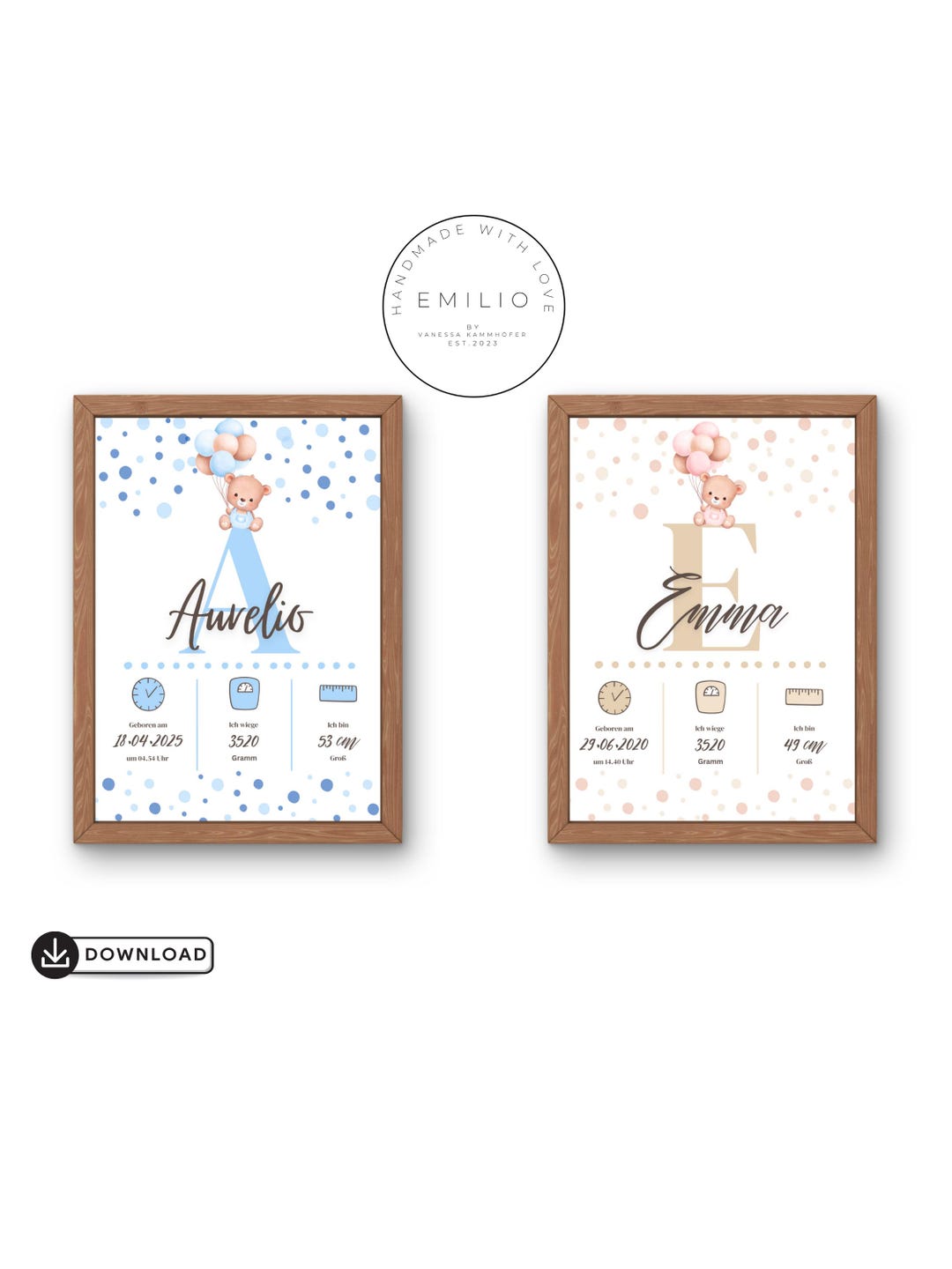 Baby Poster Birth Poster Name Poster Birth Dates Poster Birth Gift ...