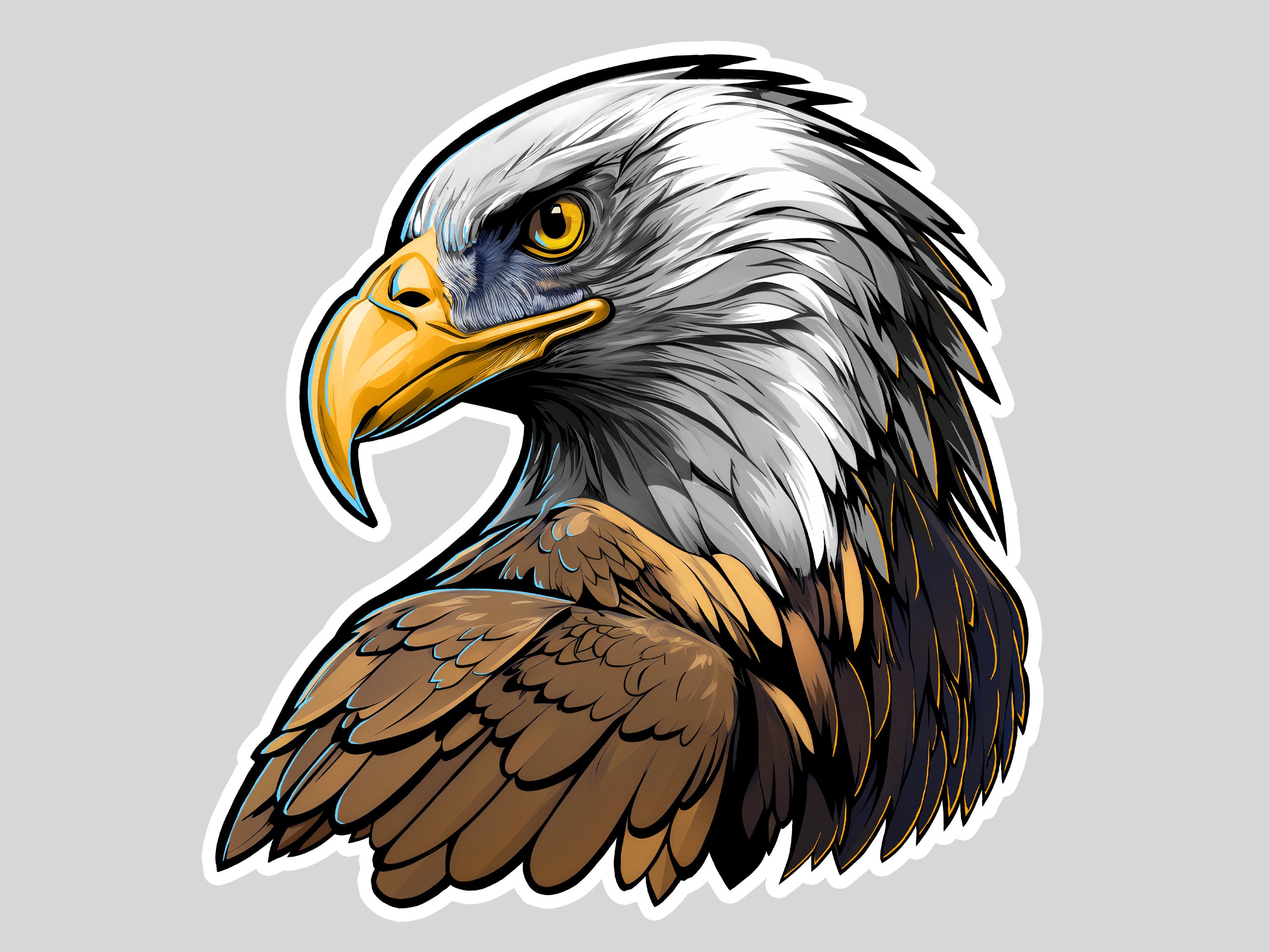 Bald Eagle Sticker - Etsy