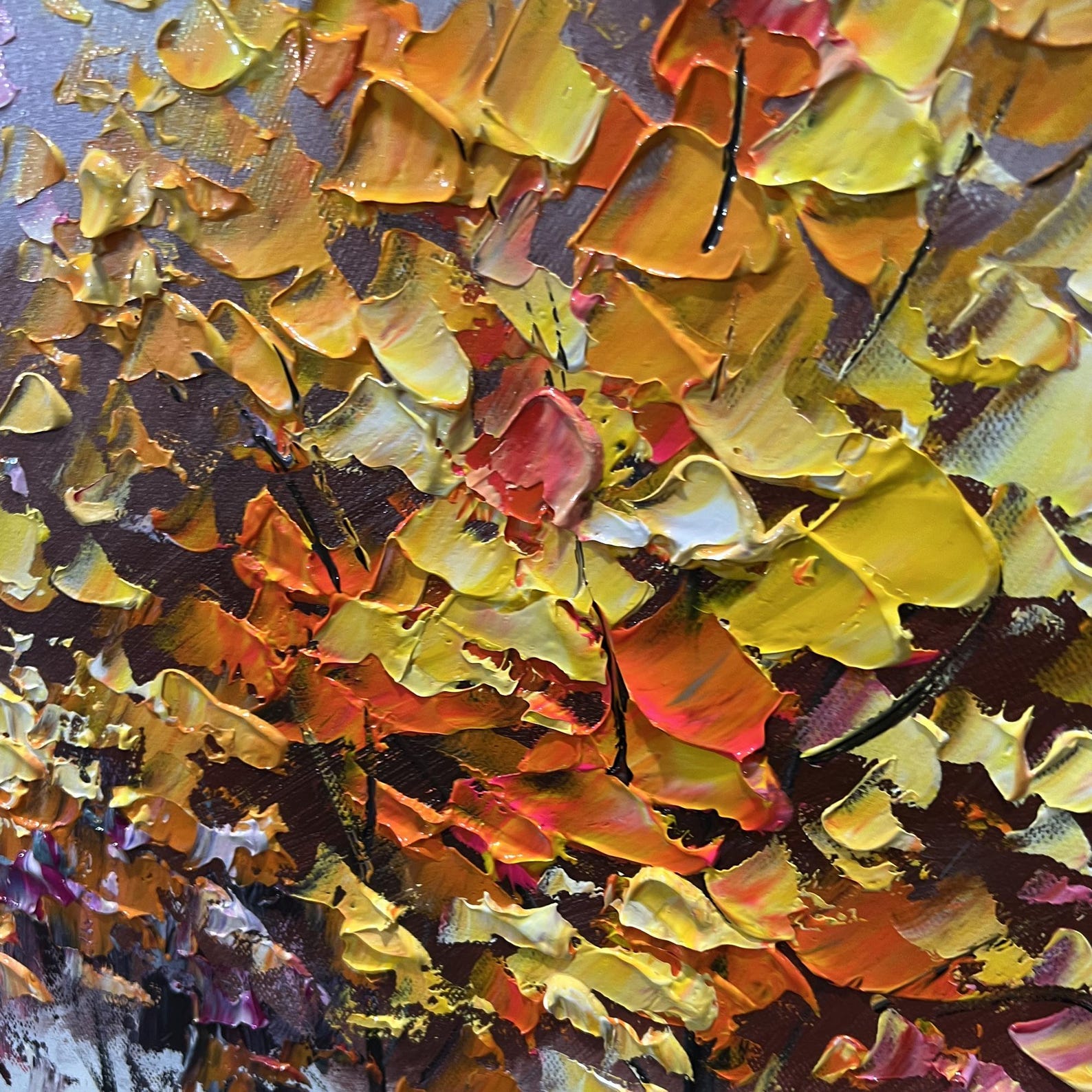 Abstract Colorful Forest Oil Painting on Canvas Large Wall Art ...