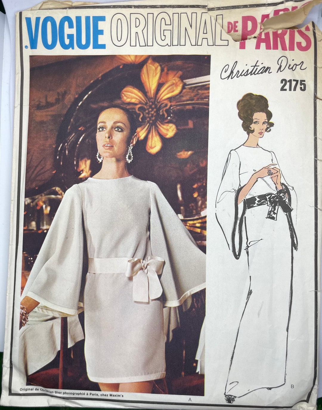 2175 Size 44 Vogue Paris Original Christian Dior Vintage Sewing Pattern ...
