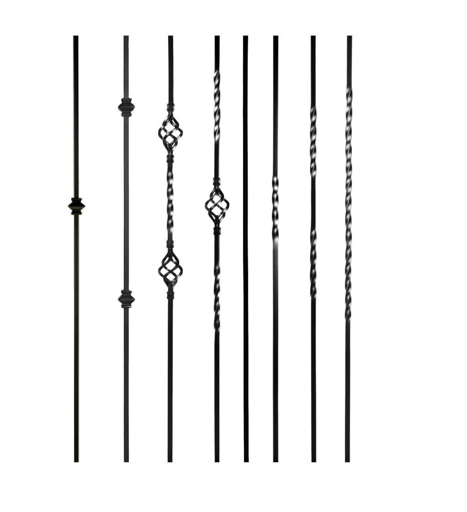 Iron Balusters - Iron Spindles - Iron Pickets - Satin Black 1/2 ...