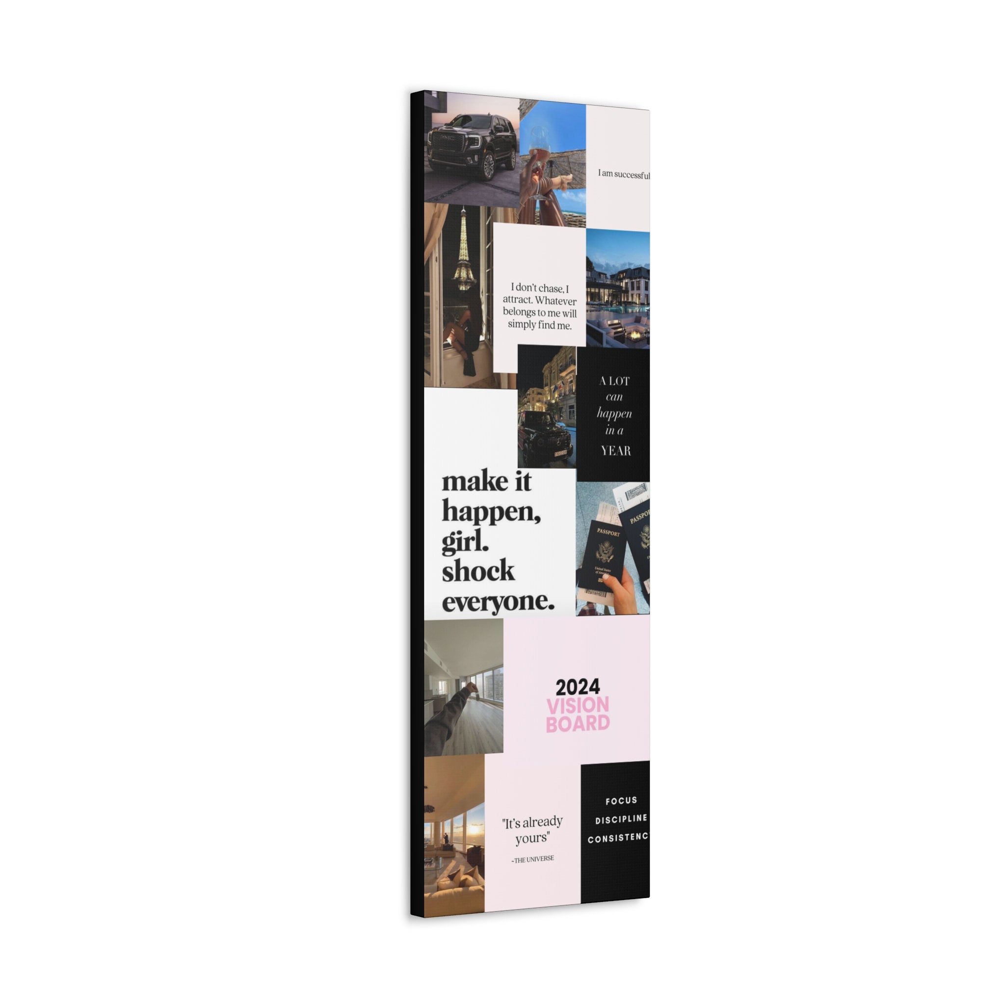 2024 Motivational Mood Board, Inspirational Mood Board 2024, Rich Girl ...
