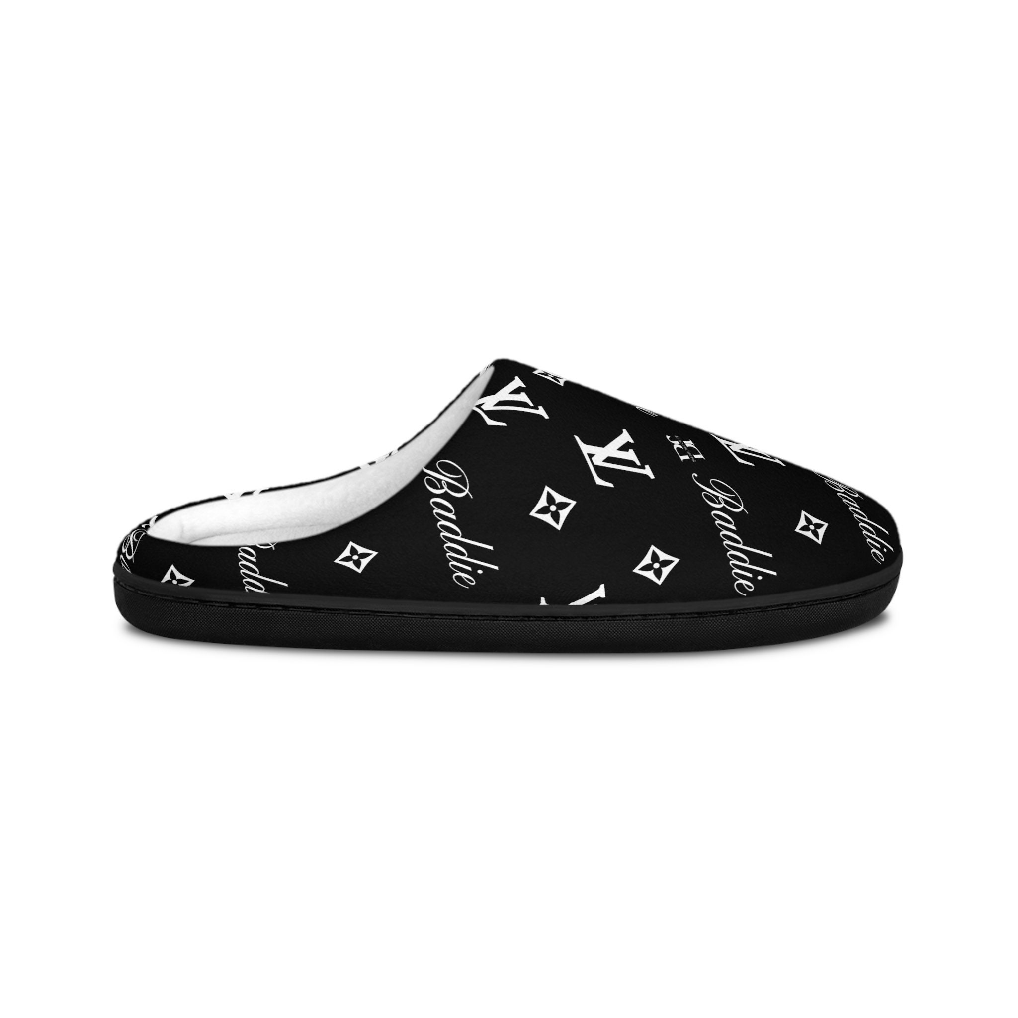 Black Comfy Women's Indoor Slippers, Baddie House Slipper for Women ...