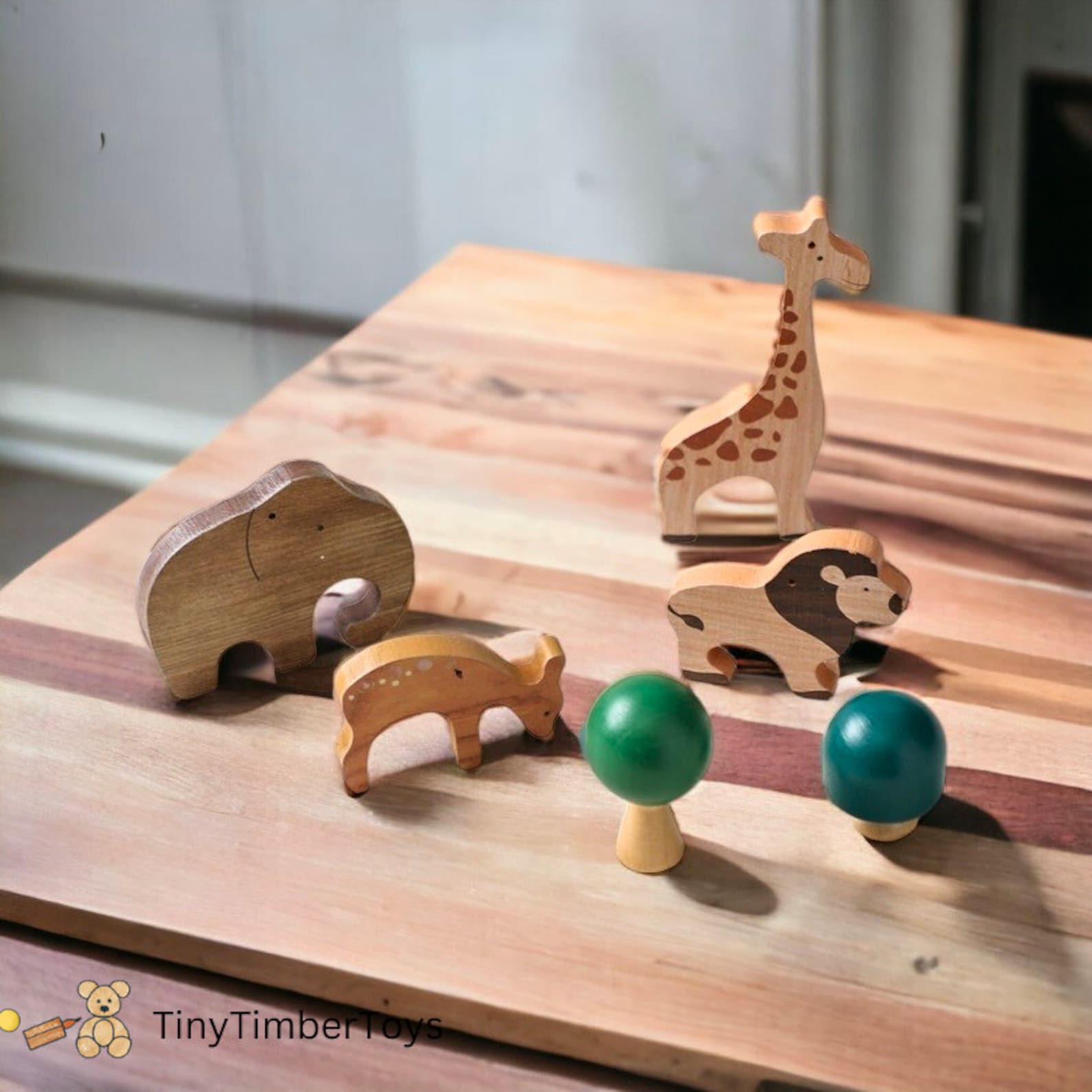 Wooden Animals Balance Toys, Stacking Animal Figures, Montessori Toys ...