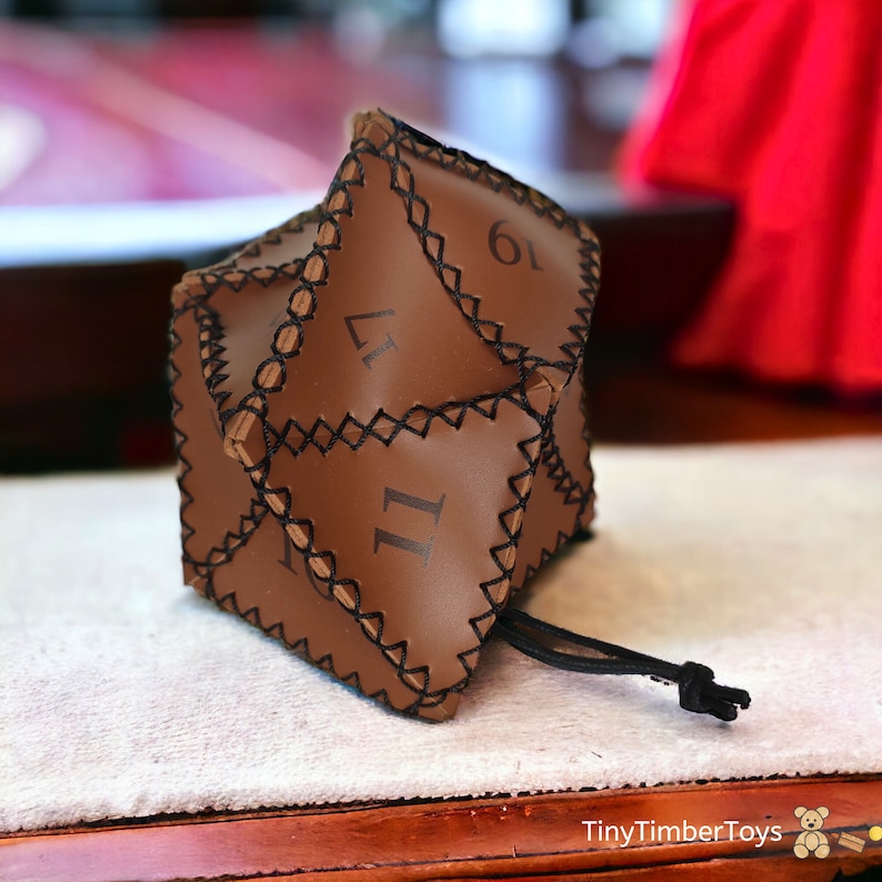 Polygonal Leather Dice Bag, DND Dice Bag, Leather Dice Holder, RPG ...