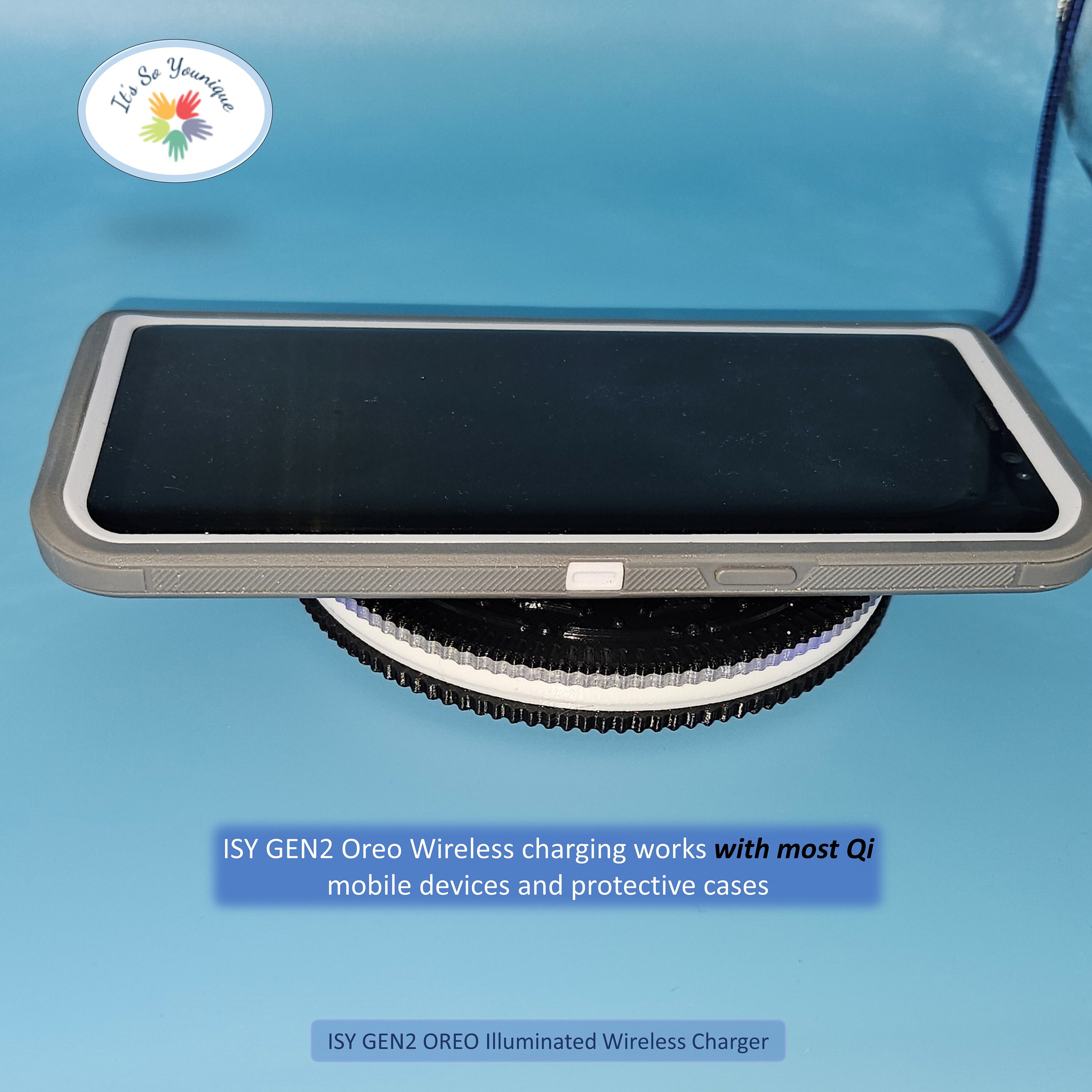 Illuminated Vanilla Creme Oreo Wireless Charger 15 Watt USB C Fast ...