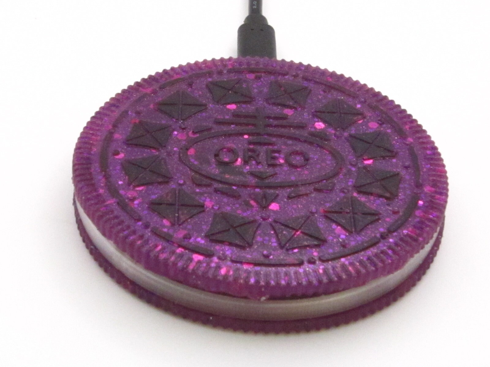 Oreo Cookie Purple LED FAST Wireless Cell Phone Charger - Etsy