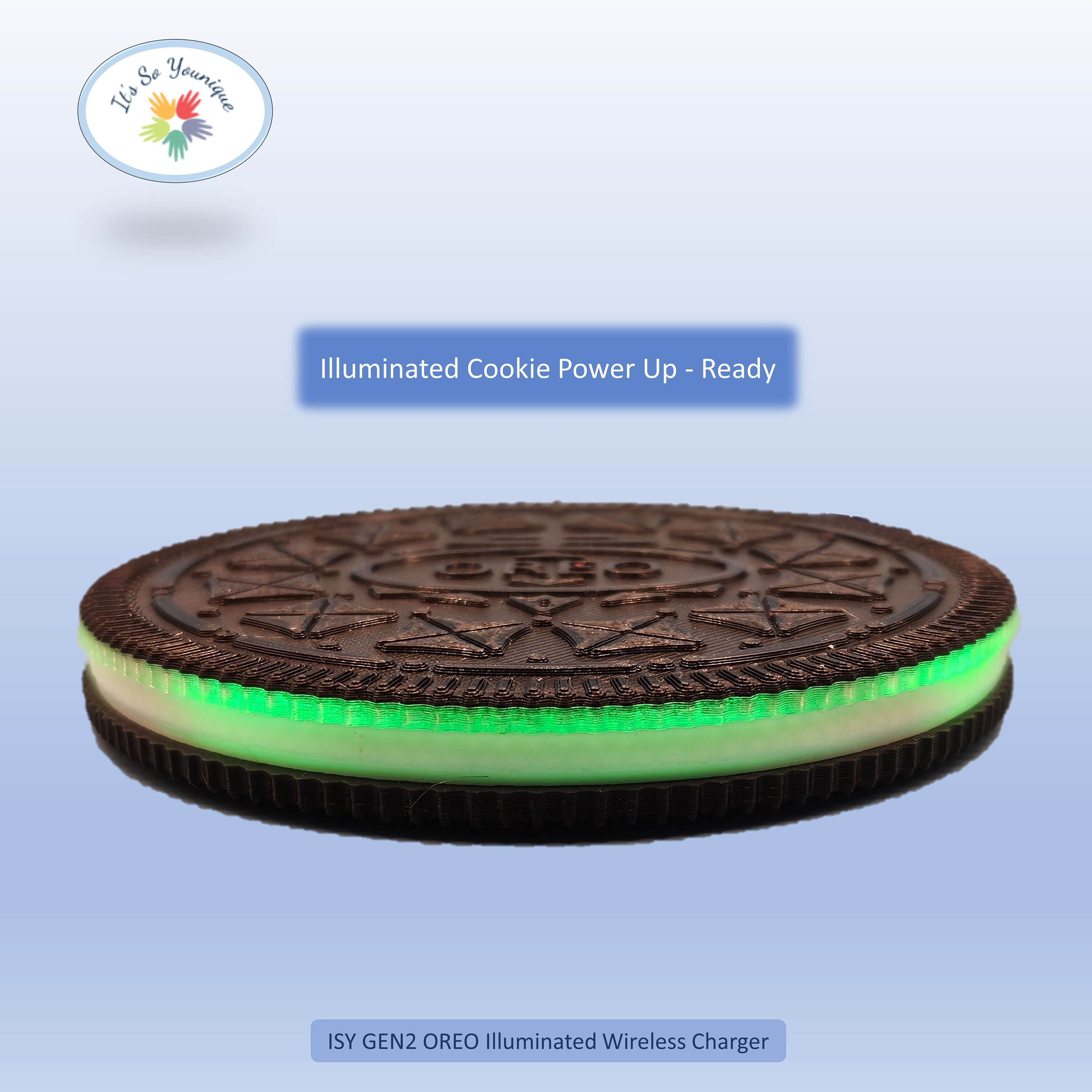 Illuminated Vanilla Creme Oreo Wireless Charger 15 Watt USB C Fast ...