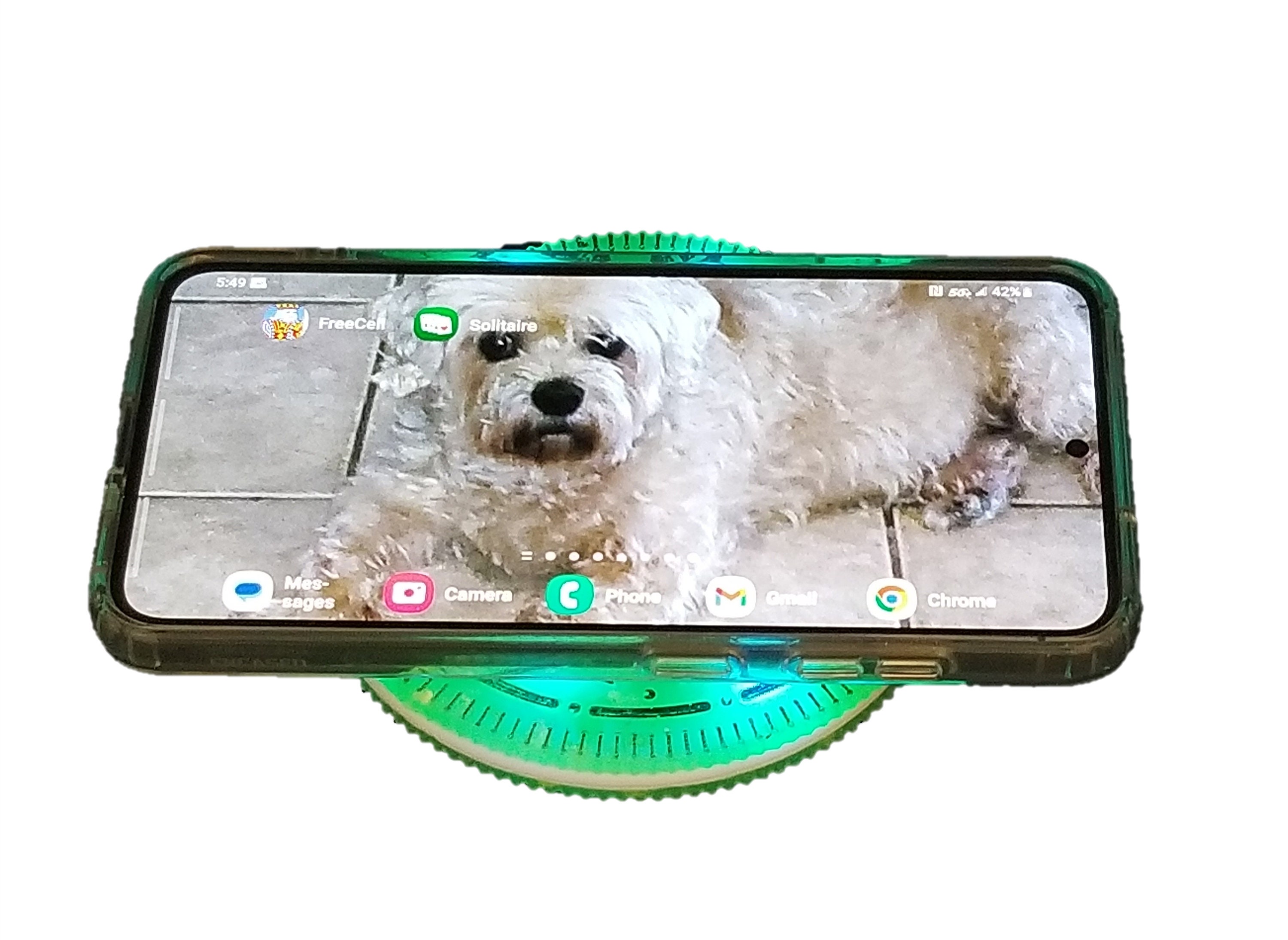 Oreo Cookie LED Fast Wireless Cell Phone Charger Green Glow in the Dark ...