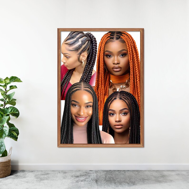 Braids Posters, African Hair Braiding Poster for Salon, Large 24 by 36 ...