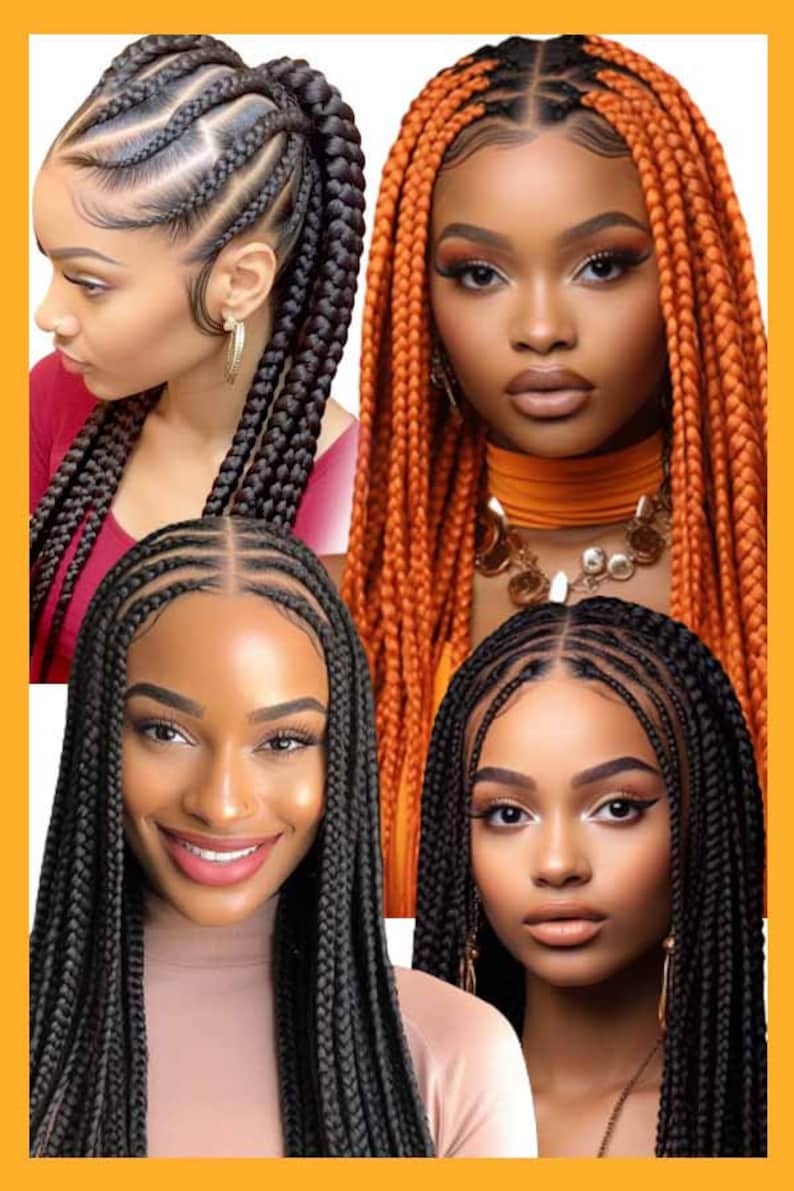 Braids Posters, African Hair Braiding Poster for Salon, Large 24 by 36 ...