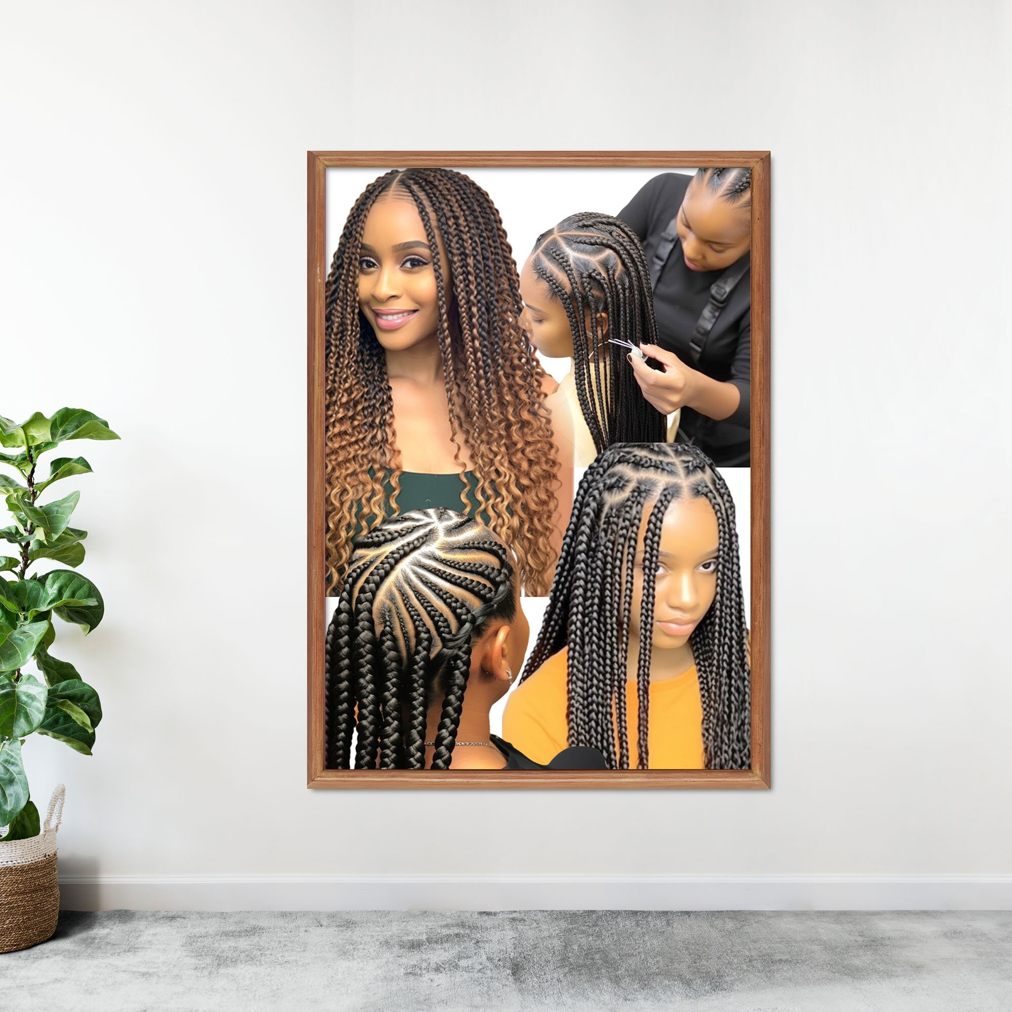 African Hair Braiding Poster, Poster for Braids Shop Large 24 by 36 ...