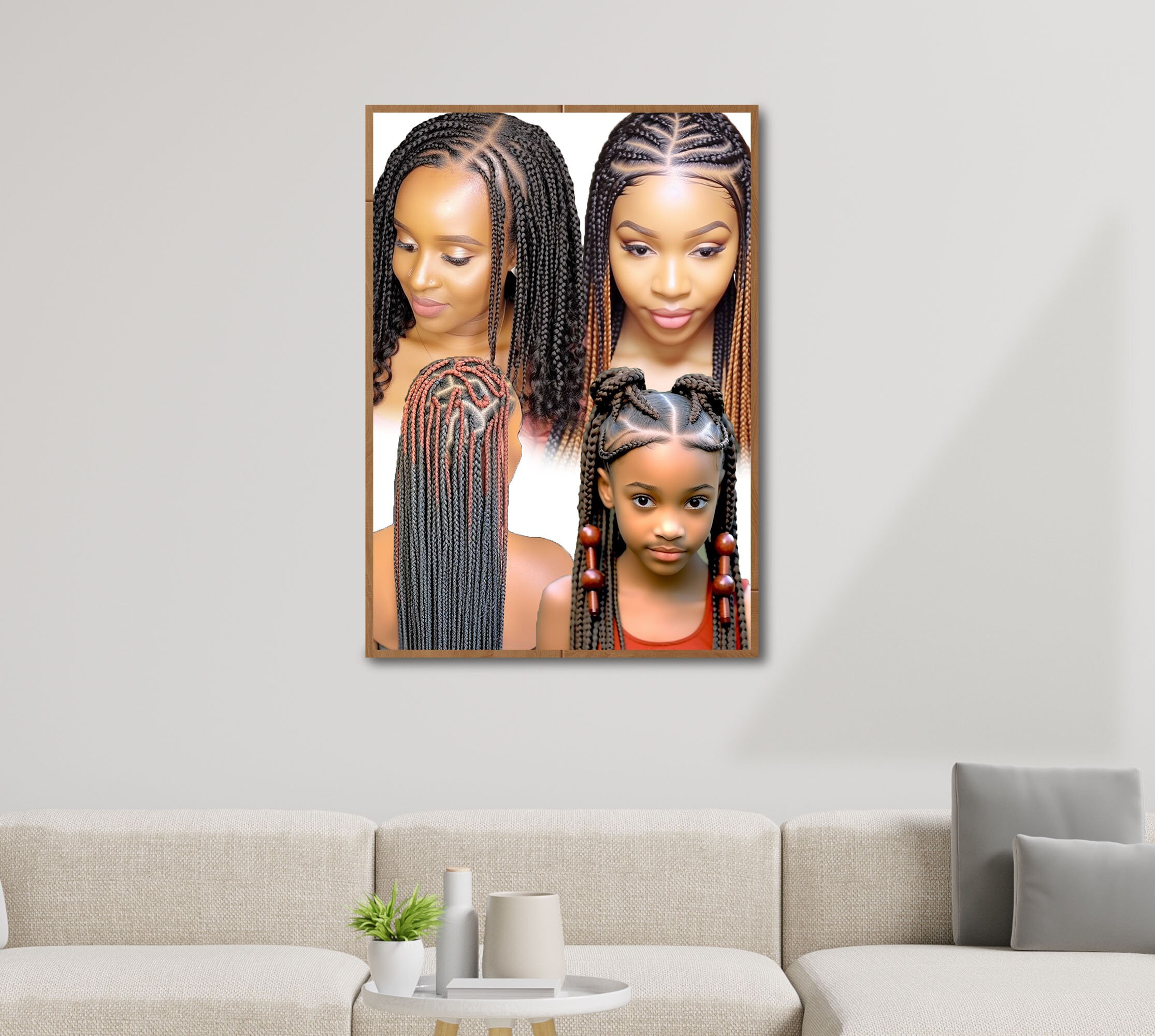 African Hair Braiding Poster, Braids Poster, Hair Poster, Large 24 by ...