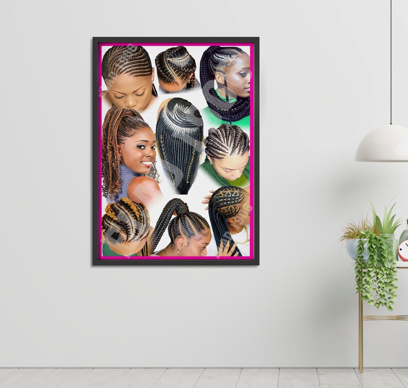 Hair Braiding Poster, African Hair Braiding Poster, Poster for African ...